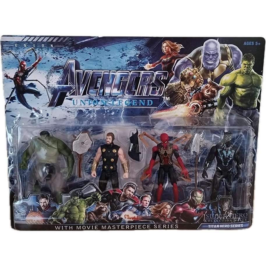 Set 4 figurine articulate tip super eroi Avengers, Hulk, Capitanul ...