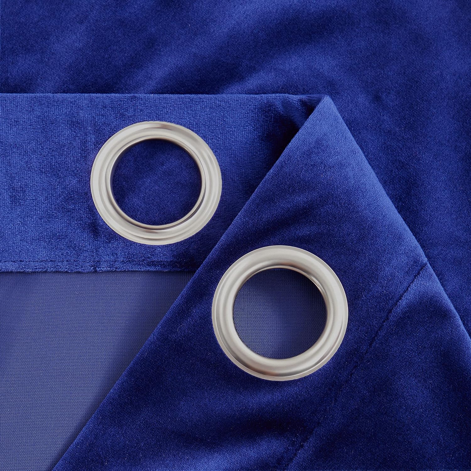 Set de 2 Draperii din Catifea cu inele metalice, Perdele Opace ...