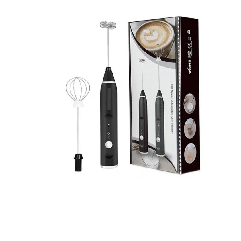 Mixer pentru lapte, acumulator reincarcabil USB, 2 capete, 3 trepte de ...