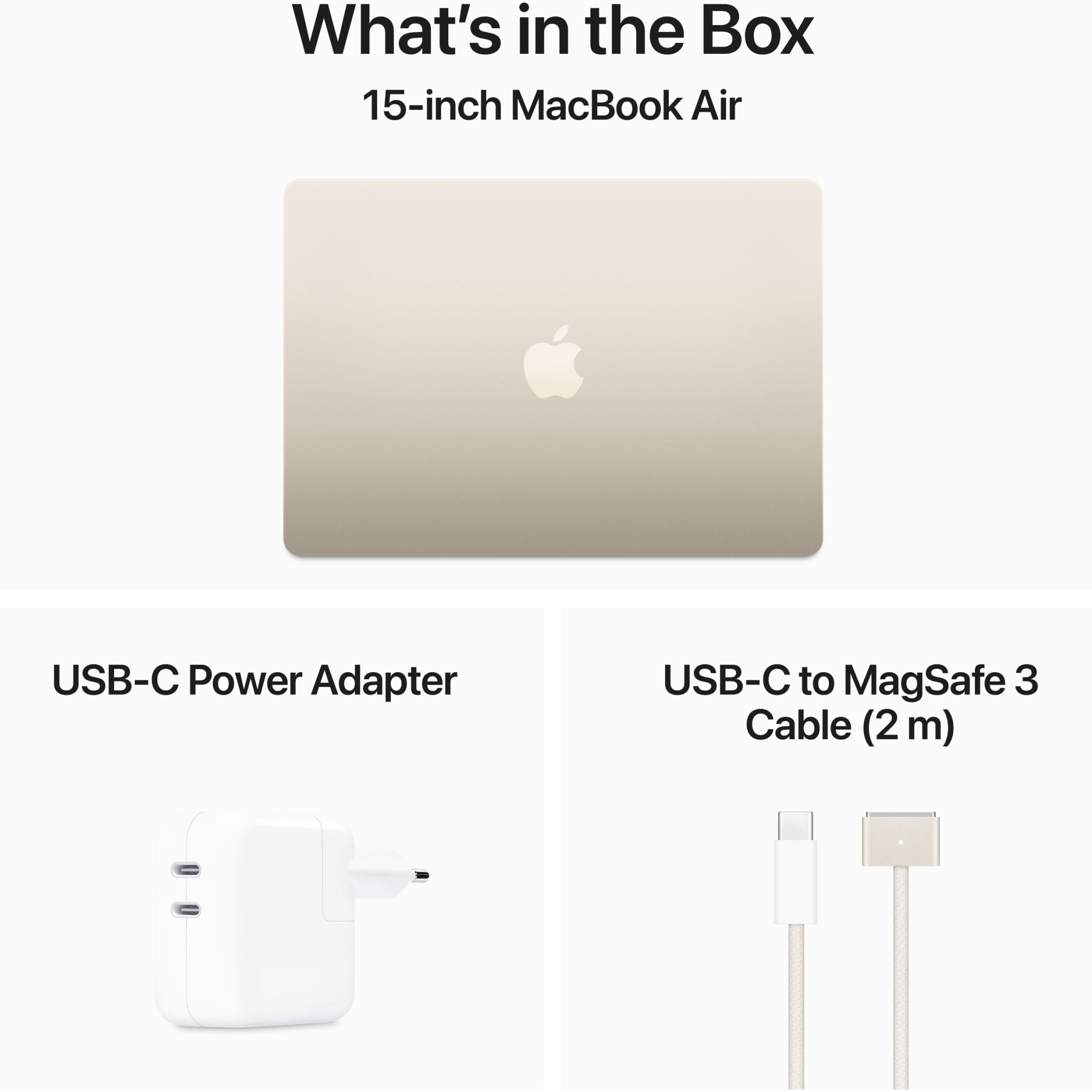 Laptop Apple MacBook Air 15" cu procesor Apple M3, 8 nuclee CPU si 10 ...