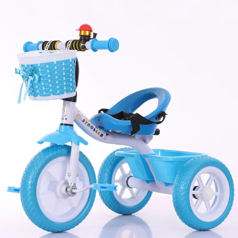 Tricicleta copii cu roti EVA si cosulet depozitare – XEL578 Albastru ...