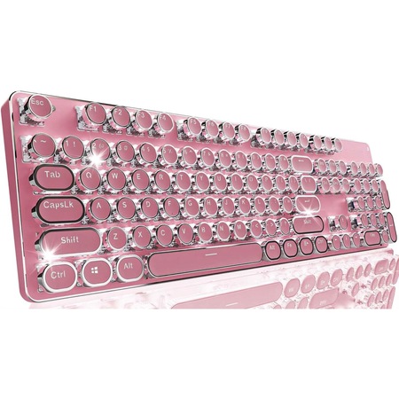 Tastatura gaming cu fir, LED, Roz - eMAG.ro