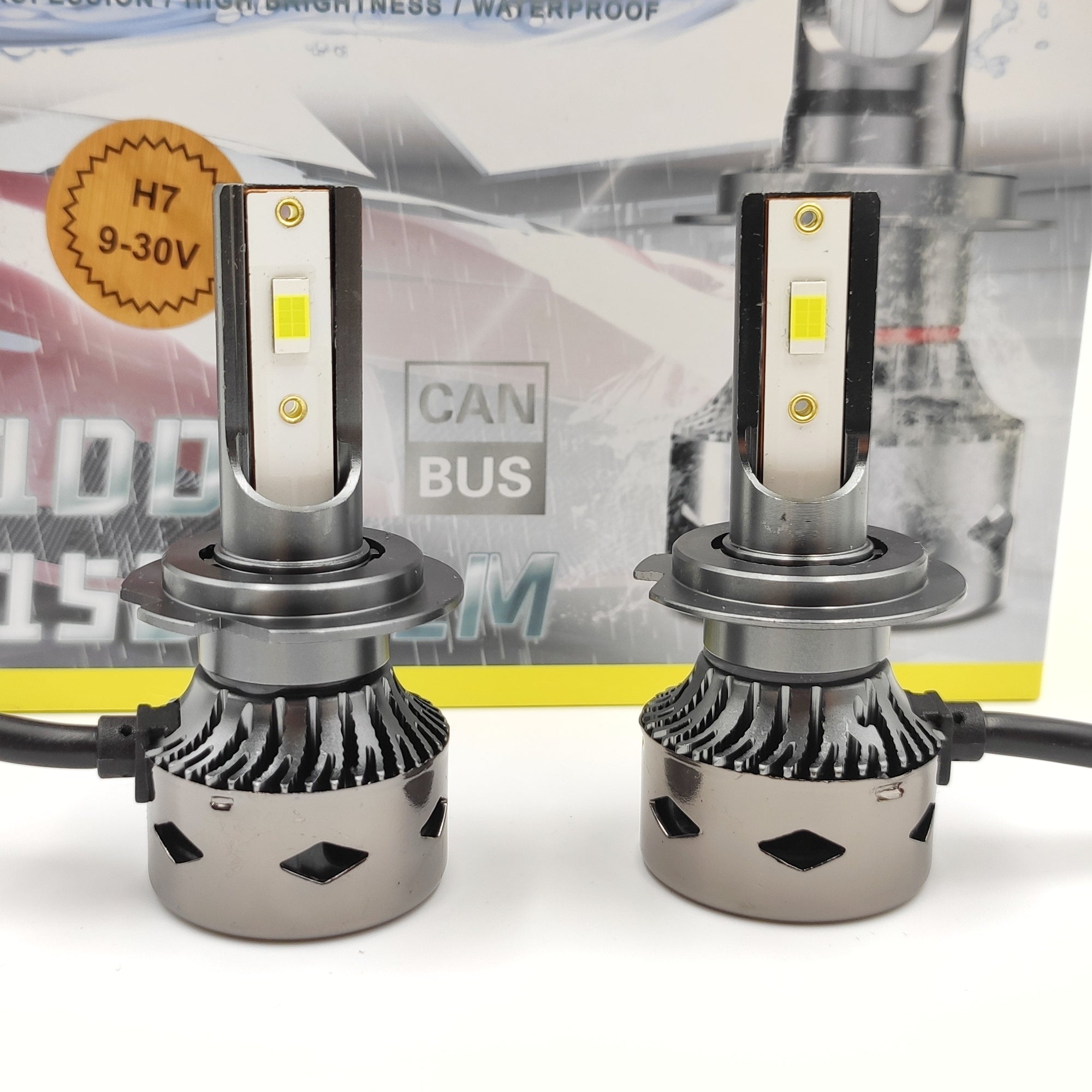 Set 2 becuri H7 LED Canbus 100W, 15000 LM - eMAG.ro