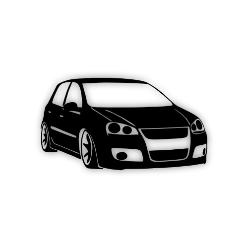 Sticker Auto Mk5 Side - 15 CM - Alb - eMAG.ro