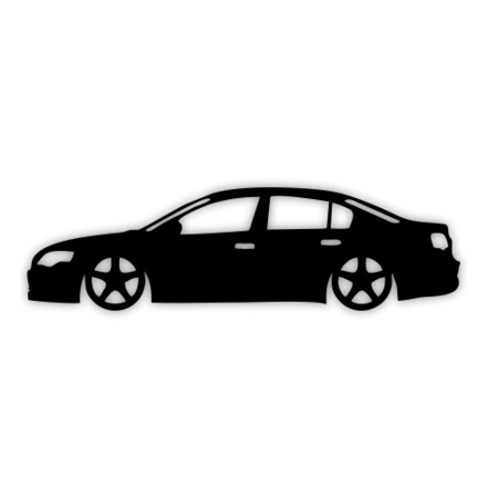 Sticker Auto Passat B6 Side 2 - 15 CM - Negru - eMAG.ro