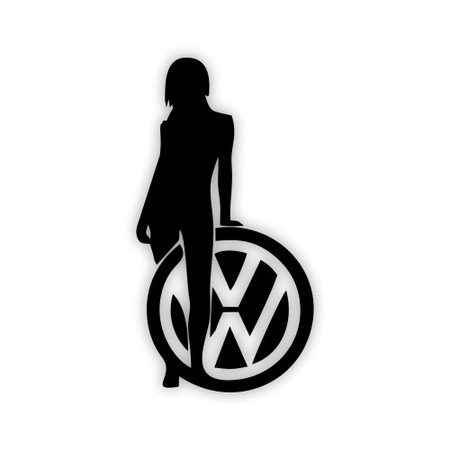 Sticker Auto Sexy Vw Girl 13 - 15 CM - Negru - eMAG.ro
