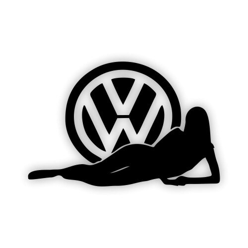 Стикер за кола Sexy Vw Girl 6 15 Cm Бял Emagbg