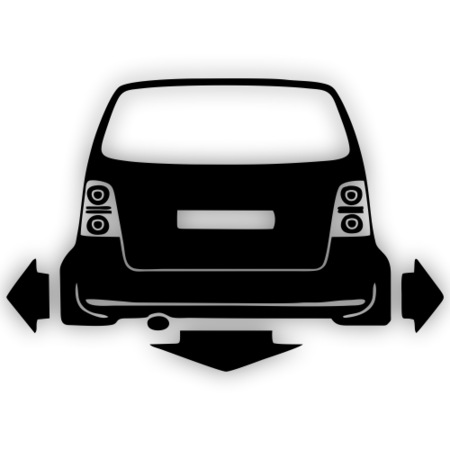 Sticker Auto Touran Down Low - 15 CM - Negru - eMAG.ro