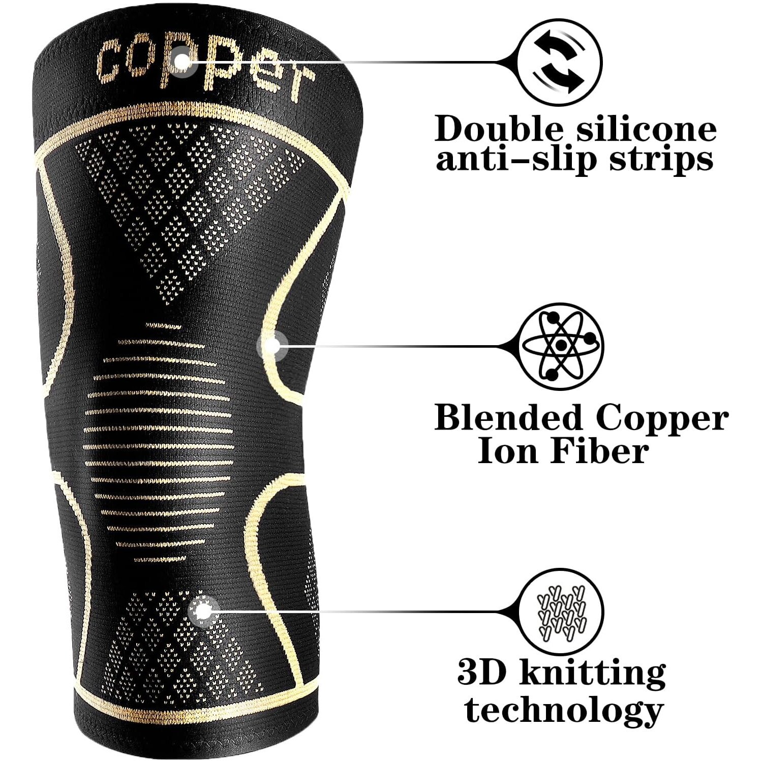 Set 2 genunchiera, Nylon, Negru, XL - eMAG.ro