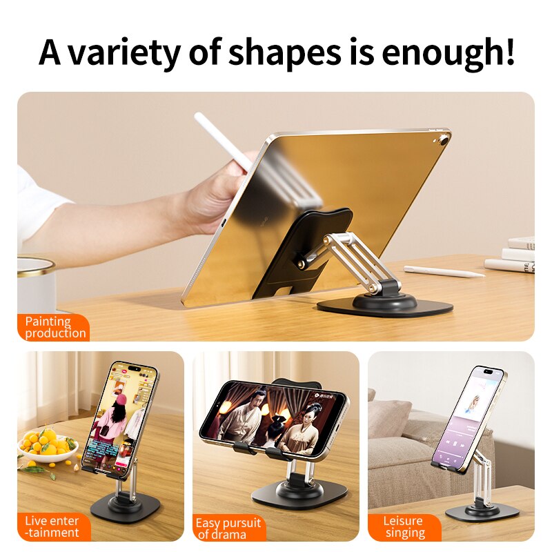 Suport rotativ 360° pentru telefon mobil, potrivit pentru tablete ...