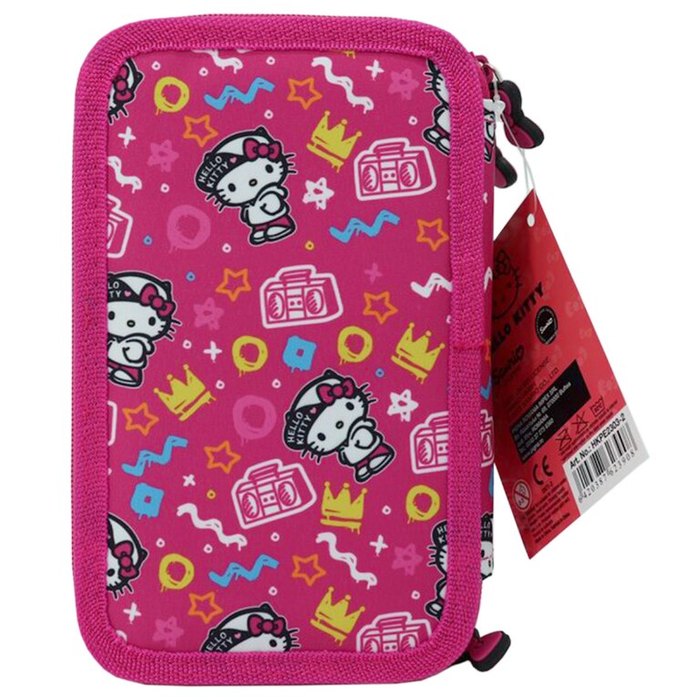 Penar neechipat 3 fermoare Hello Kitty roz - HKPE2303-2 - eMAG.ro