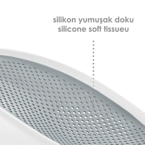 Suport silicon pentru cada bebe, alb/gri - eMAG.ro