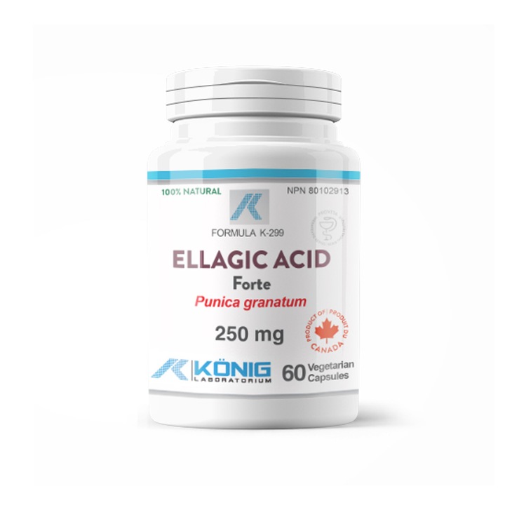 Ellagic Acid - Acid elagic din rodie, Antioxidant, 60cps, KONIG ...