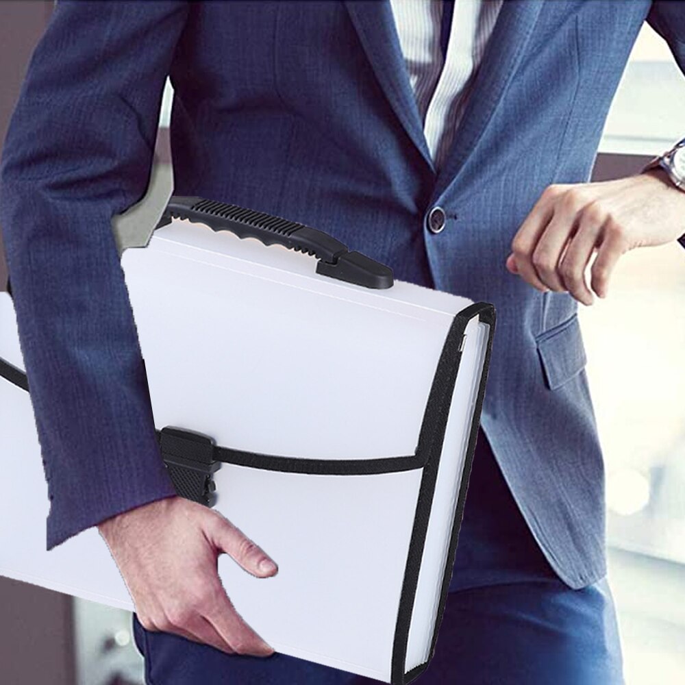 Geanta documente Jormftte, 13 buzunare, extensibil, alb - eMAG.ro