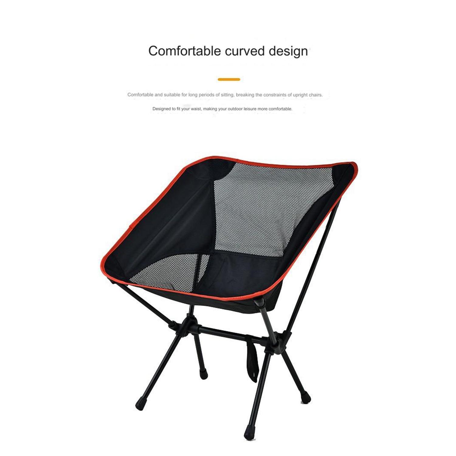 Scaun camping, Pliabil, Portabil, Negru/Rosu - eMAG.ro
