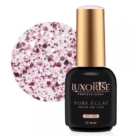 Top Coat LUXORISE - Pure Eclat Matte, Rosette 10ml - eMAG.ro