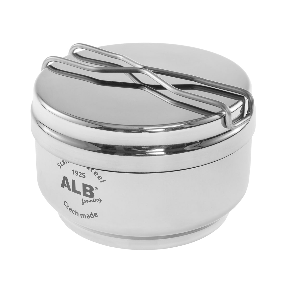 Set vesela camping ALB, Inox, 2 piese, Argintiu/Alb - eMAG.ro