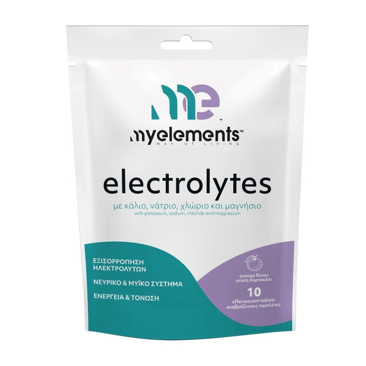 Electroliti cu Aroma de Portocale (Refill Pack) 10cpr efervescente MY ELEMENTS - eMAG.ro