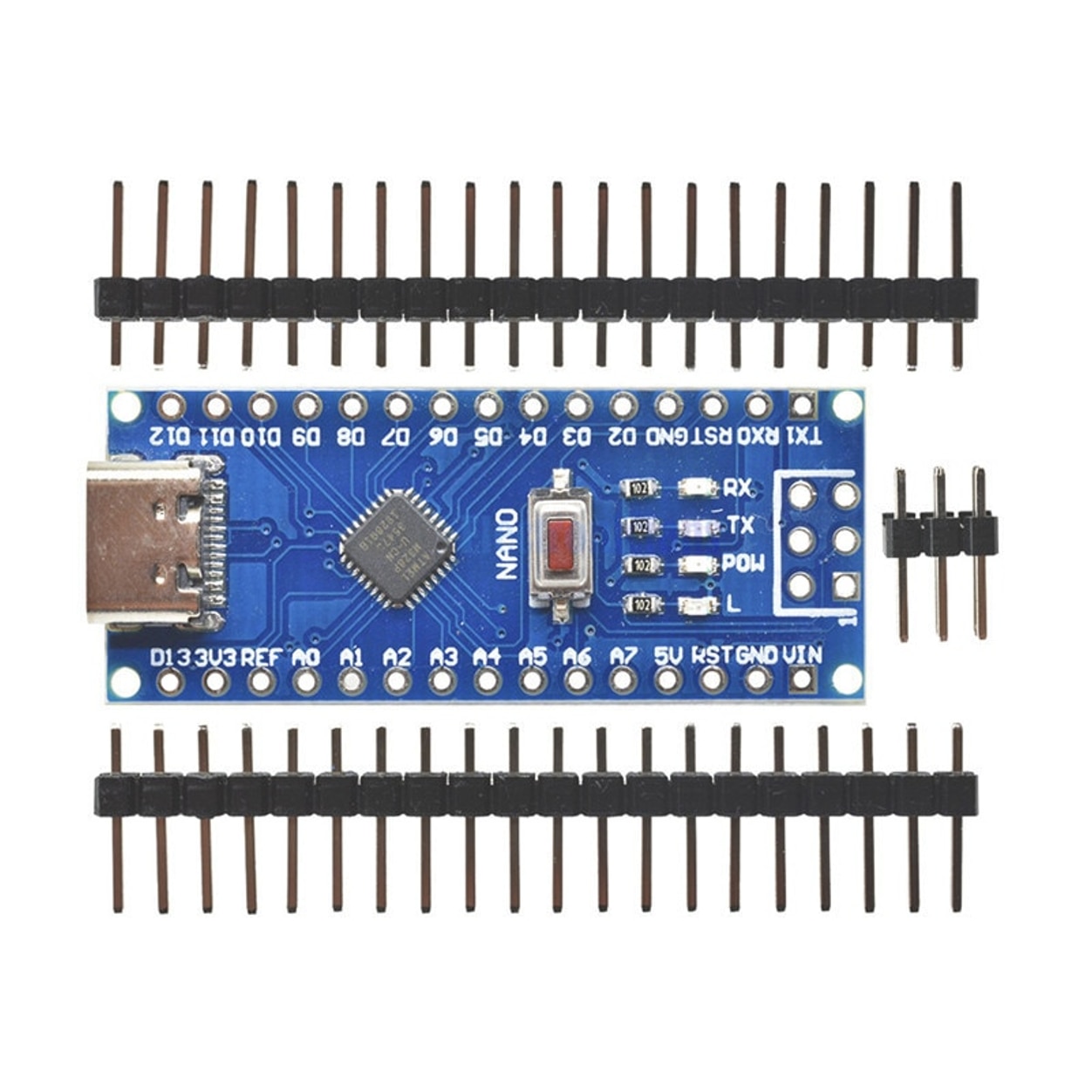 Modul Nano V3.0 cu microcontroler ATmega328P CH340, Arduino, Compatibil ...