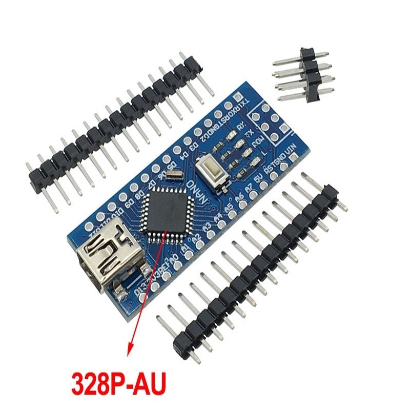 Modul Nano V3.0 cu microcontroler ATmega328P CH340, Arduino, Compatibil ...