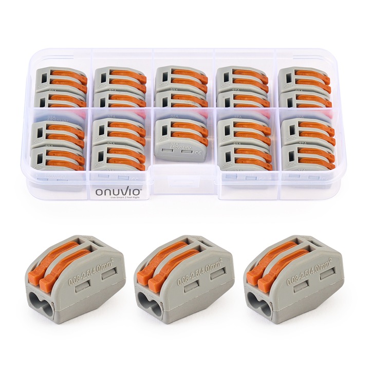 Set 19 Conectori rapizi, Reglete rapide cu levier pentru instalatii ...