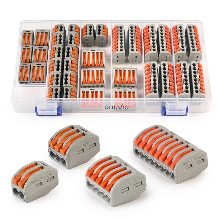 Set 35 Conectori rapizi, Reglete rapide cu levier pentru instalatii ...