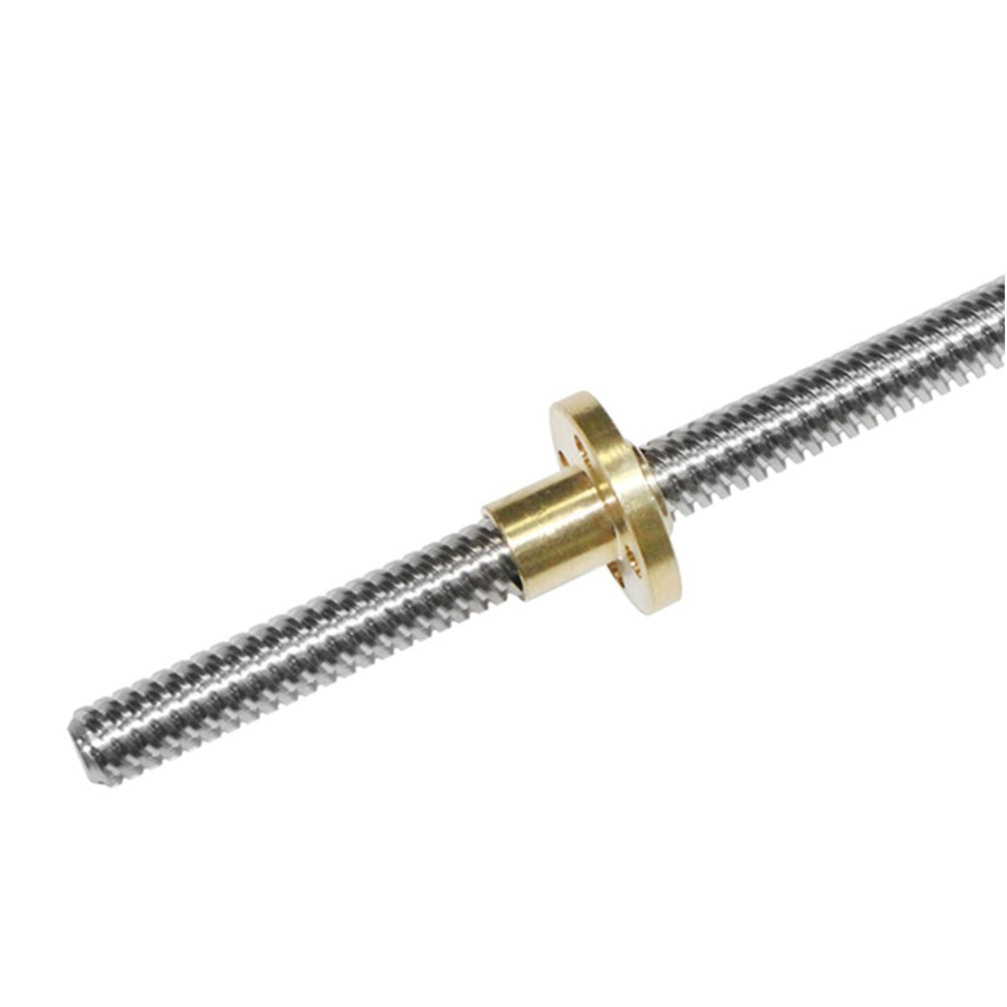 Surub trapezoidal si piulita din alama, Ajmaker, Tr8x8, 500 mm, Inox ...