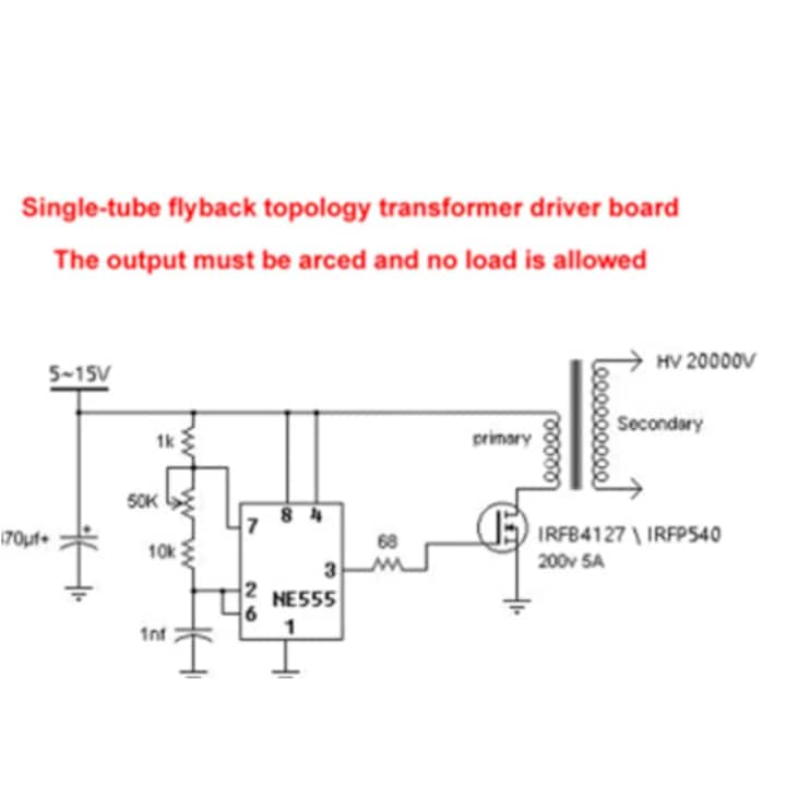 Modul generator de inalta tensiune, AJMAKER, 20KHz-400KHz, 5V-15V - eMAG.ro