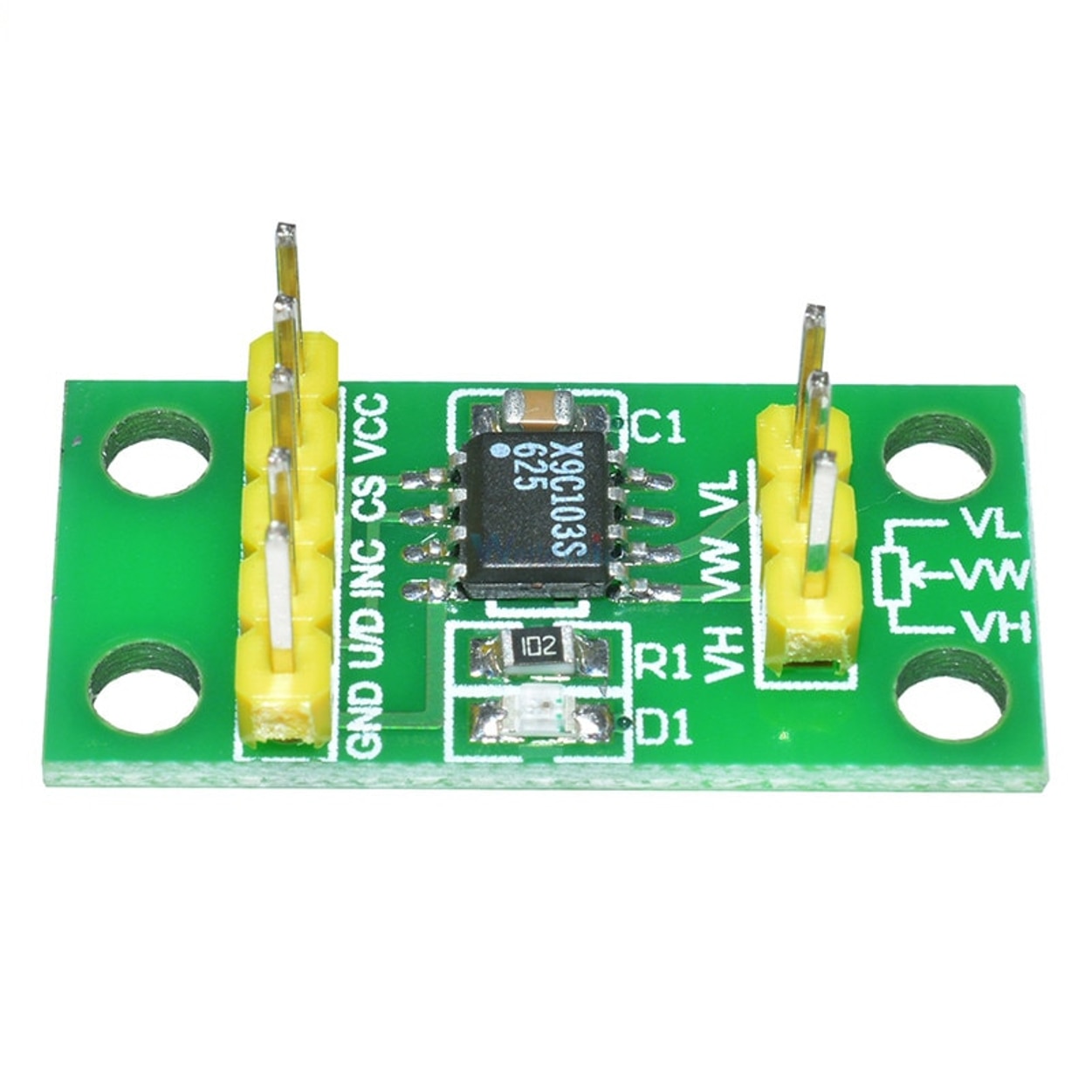Modul potentiometru digital, AJMAKER, 3-5V, 10k ohm, 2.7x1.3cm, Verde ...