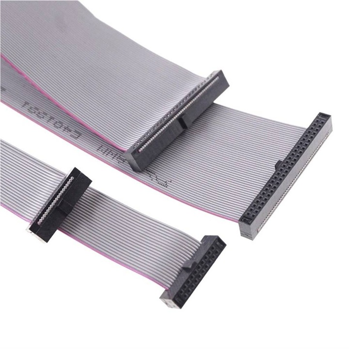 Cablu panglica cu conectori IDC, Ajmaker, 0.3 m, Gri - eMAG.ro