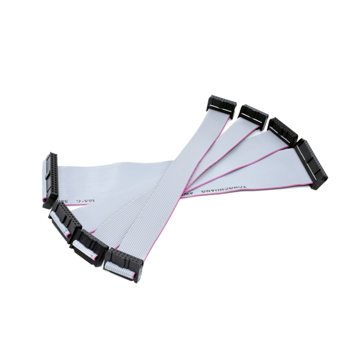 Cablu panglica cu conectori IDC, Ajmaker, 0.3 m, Gri - eMAG.ro