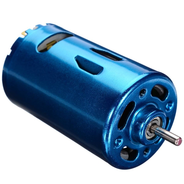 Mini motor DC, AJMAKER, 12-24V, 30000 rpm, Albastru - eMAG.ro