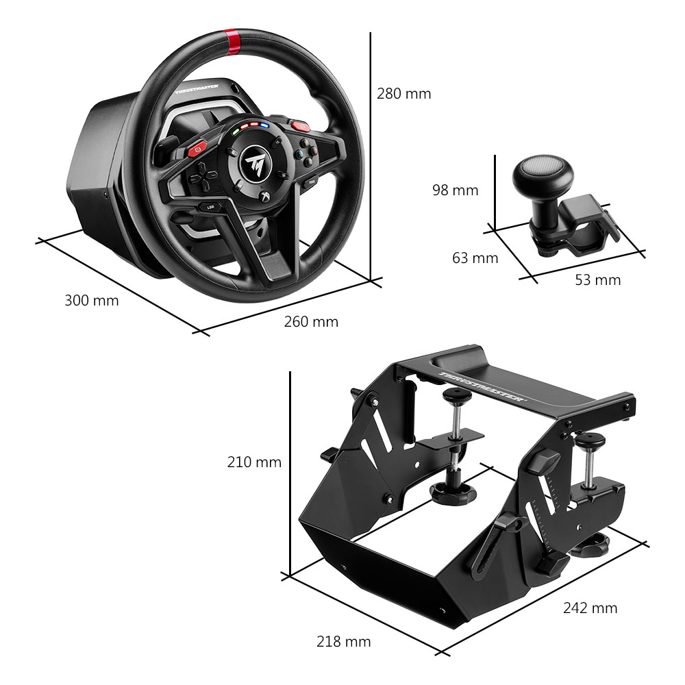 Set volan + pedale, Thrustmaster, Negru - eMAG.ro