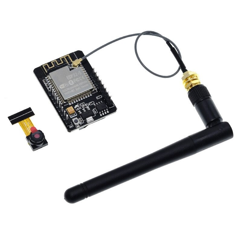 Modul camera WiFi Bluetooth ESP-32-CAM, AJMAKER, 2MP OV2640, 512kb sRAM ...
