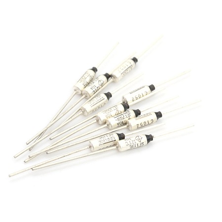 Set 10 sigurante termice, AJMAKER, Metal, 10A, 250V, Argintiu - eMAG.ro