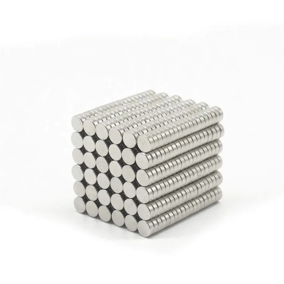 Magnet neodim circular AJMAKER, 4x1.5mm, acoperire ni-cu-ni, argintiu ...