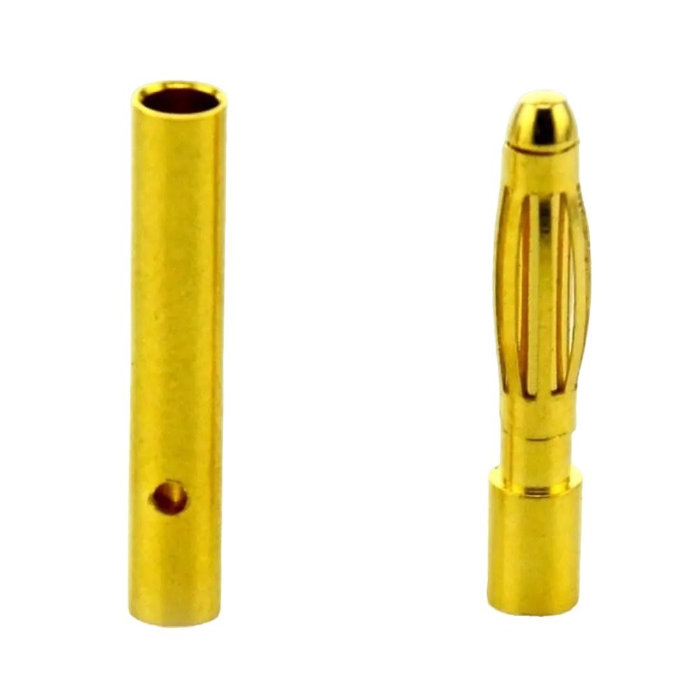 Set 2 conectori tip banana Ajmaker, Mufa mama-tata, 4 mm, Auriu - eMAG.ro