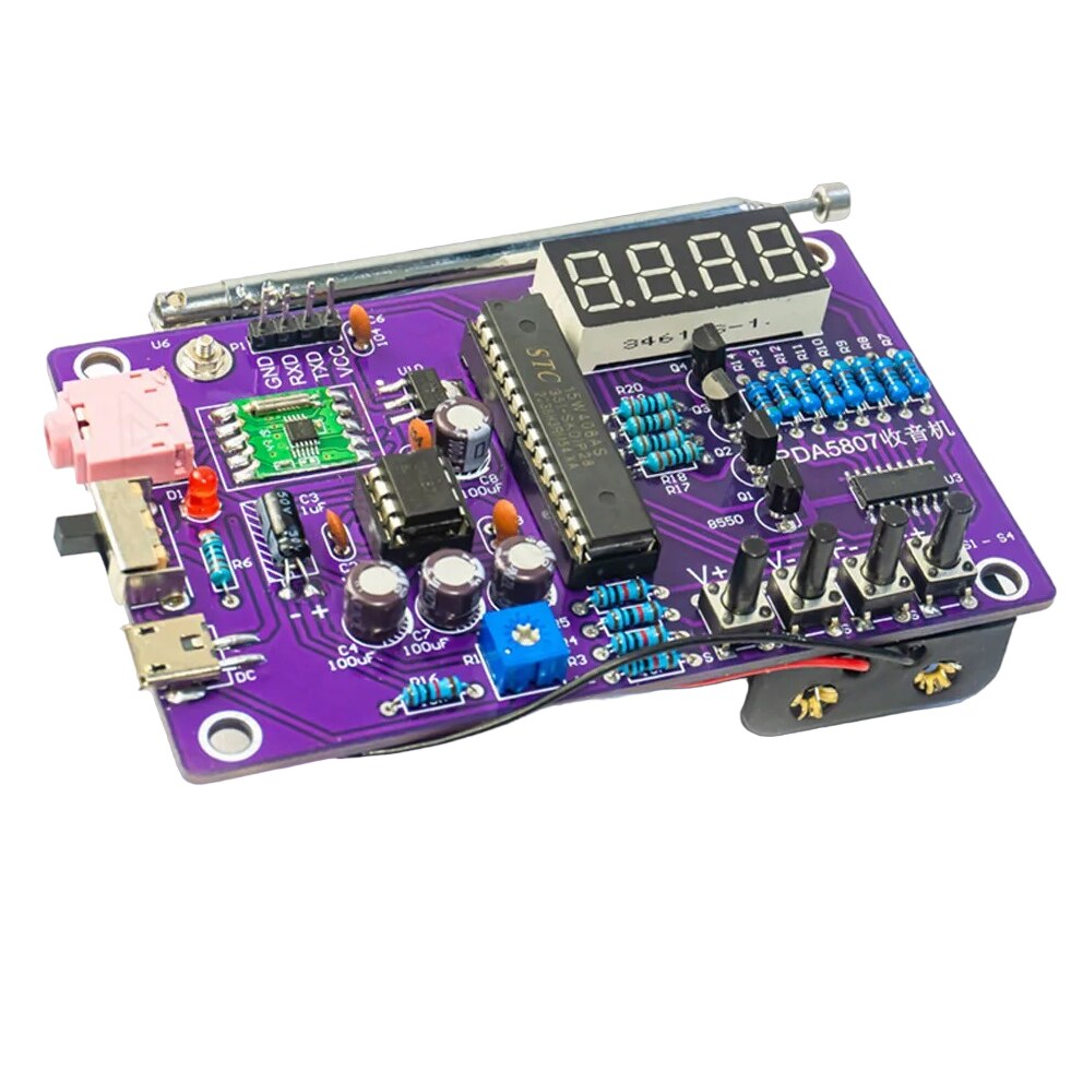 Modul PCB radiom Ajmaker, 87-108 MHz, 95 x 59 mm, Multicolor - eMAG.ro