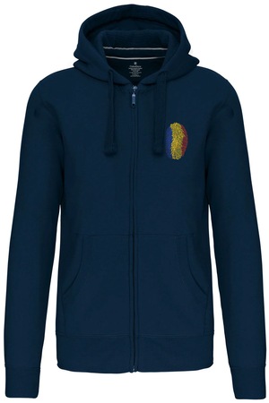 Hanorac Amprenta Romania, fermoar, broderie, culoare bleumarin, CH20 ...