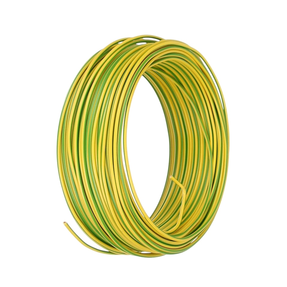 Conductor electric FY 2, 5 mm, cupru masiv, galben-verde, 50M - eMAG.ro