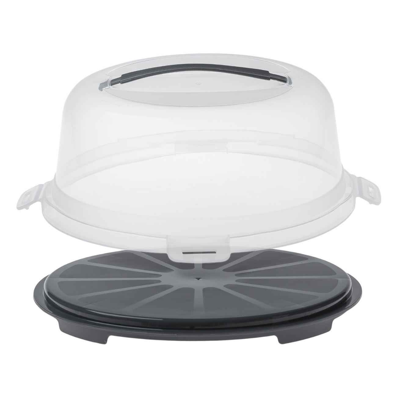Suport din plastic Shopiens® pentru tort si prajituri, rotund, cu capac ...
