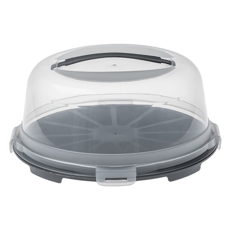 Suport din plastic Shopiens® pentru tort si prajituri, rotund, cu capac ...
