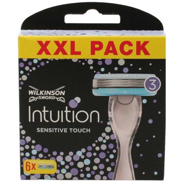 Комплект самобръсначка + 6 пълнителя Intuition Sensitive Touch ...