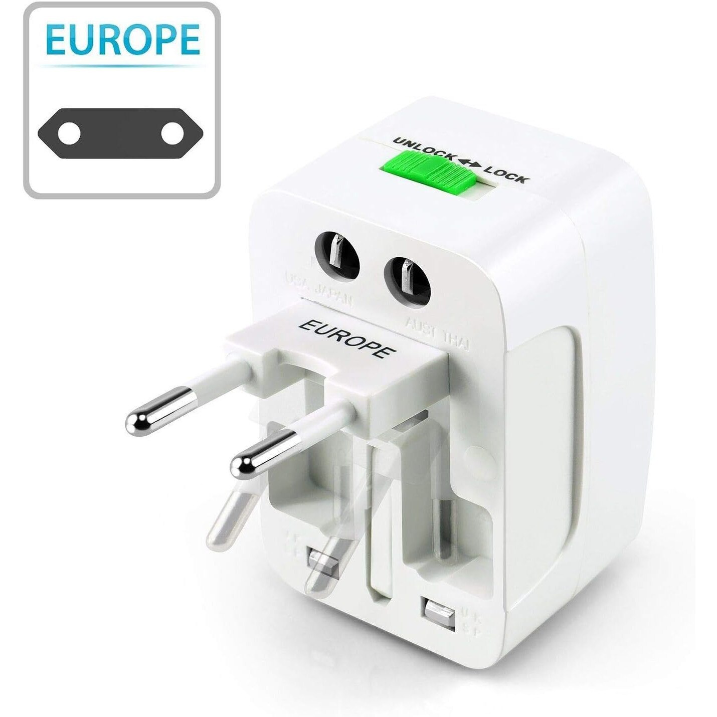Adaptor priza, Policarbonat, Universal, Alb - eMAG.ro