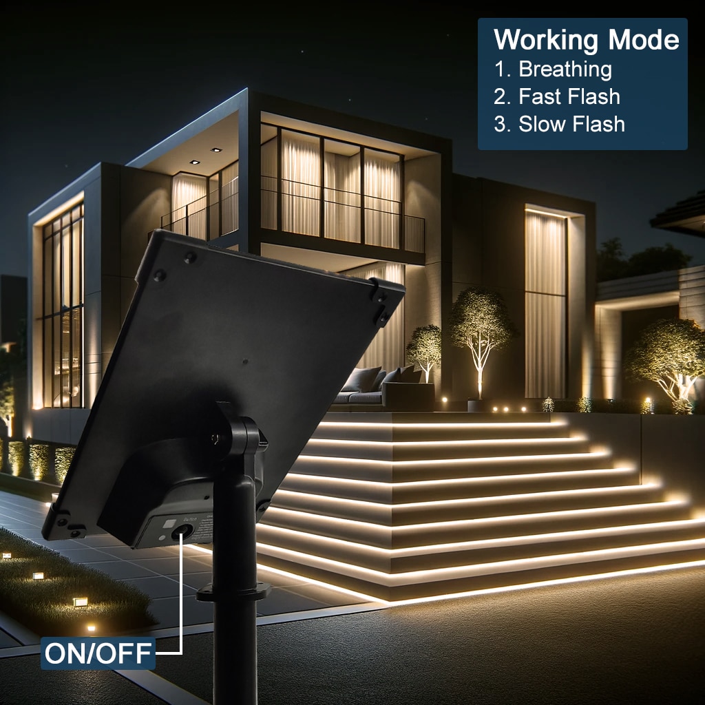 Banda Led Solara Exterior 10 metri 3.2V 4000mAH, Lumina Soarelui in aer ...