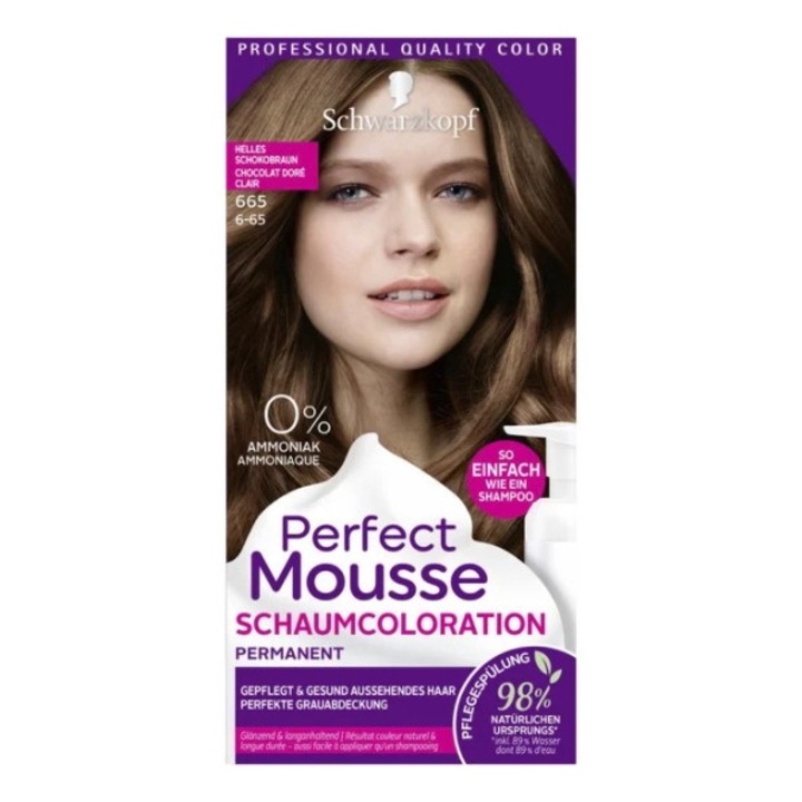 Mousse pentru colorarea parului, Schwarzkopf Perfect Mousse, 665 Light ...