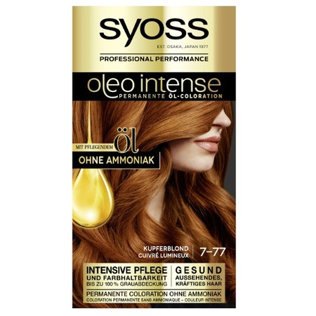 Vopsea de par, Syoss Oleo Intense, 7-77 Blond aramiu - eMAG.ro