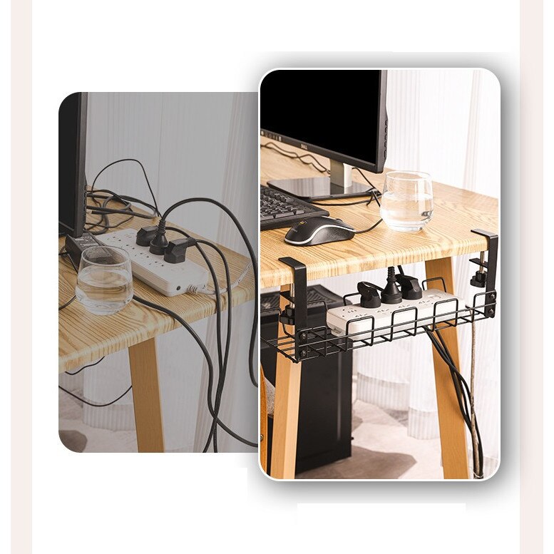 Suport de gestionare a cablurilor de sub birou, JENUOS®, ascuns, multi ...