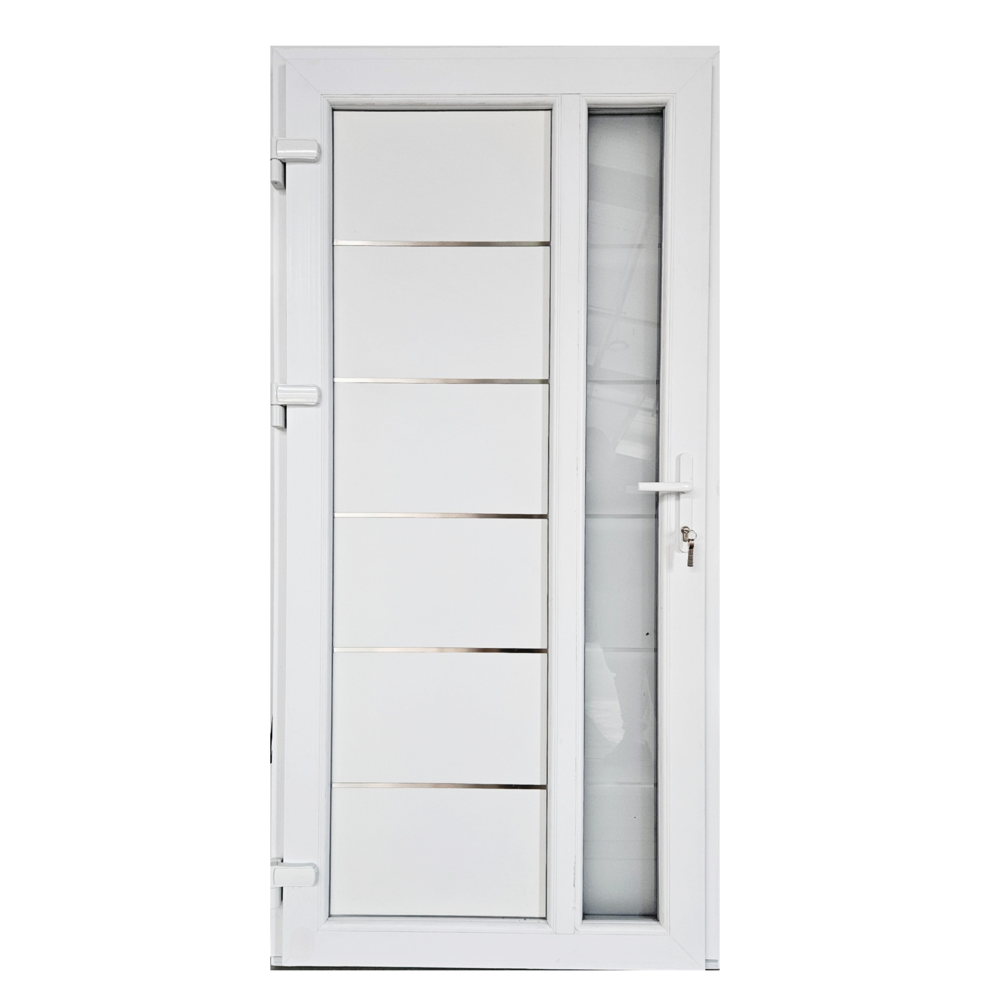Usa exterior, PVC, cu geam termopan, Klaris Alb 100x200 - eMAG.ro