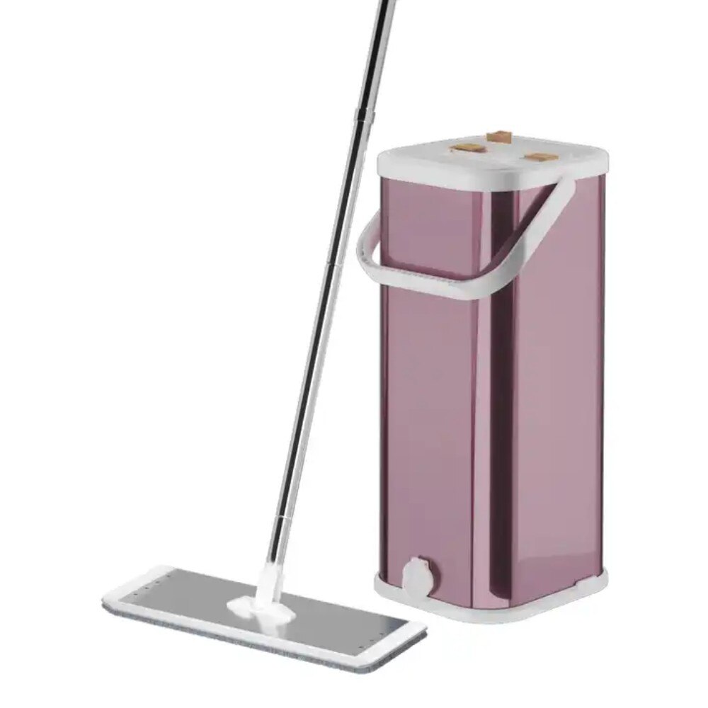 Set galeata mop DreamRamp plat din inox dreptunghiulara, finisaj lucios ...